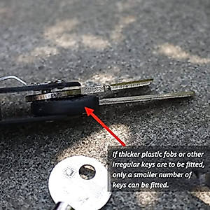 DAUERHAFT Smart Key Ring,Black Sturdy EDC Key Organizer Clip,Aluminum Key Holder,Durable Anti Scratch Key Holder Clip,for Clip Your Keys Pocket Tool Key Organizer