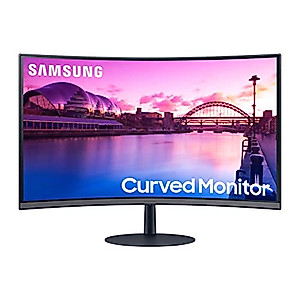 SAMSUNG 32-Inch S39C Series FHD Curved Gaming Monitor, 75Hz, AMD FreeSync, Game Mode, Advanced Eye Comfort, Frameless Display, Built in Speakers, Slim Metal Stand, LS32C392EANXGO, 2023, Black