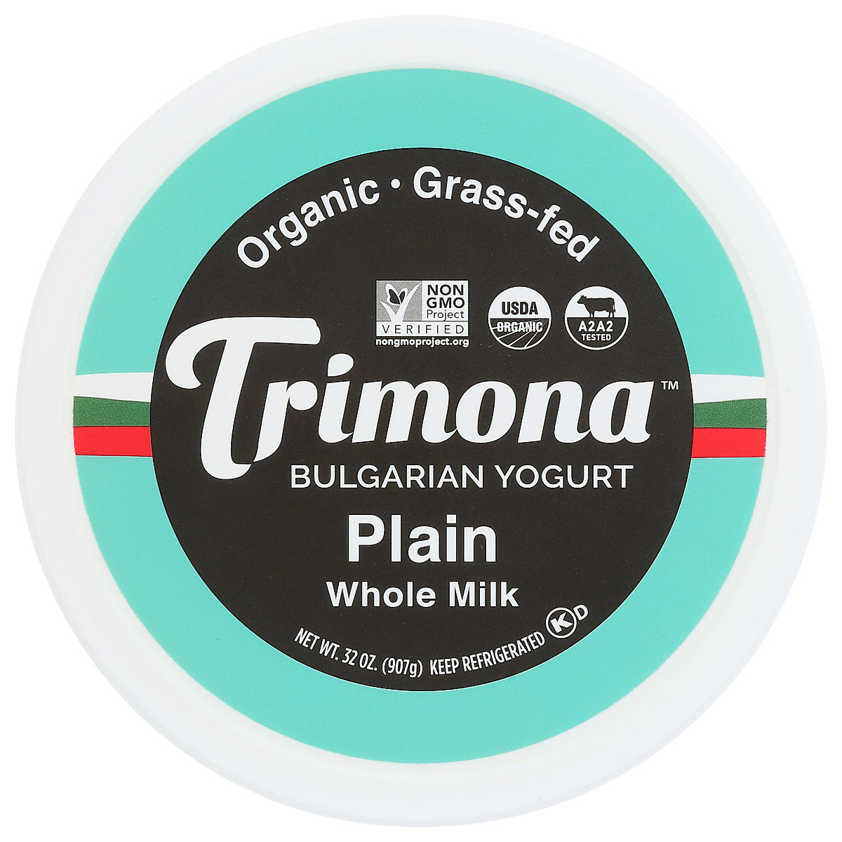 TRIMONA FOODS Organic Plain Bulgarian A2A2 Yogurt, 32 OZ