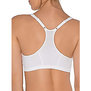 Fruit of the Loom womens Adjustable Shirred Front Racerback Sports Bra, Mint Chip/White/Grey Heather - 3 Pack, 40 US