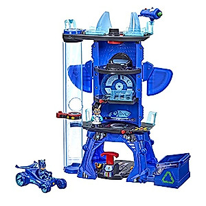 PJ Masks Deluxe Battle HQ Playset with Lights and Sounds, 2 Action Figures, Car Toy, Preschool Toys, Toys for 3 Year Old Boys and Girls and Up