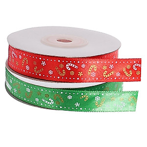 BESTOYARD 4 Rolls Christmas Wrapping Ribbon Xmas Theme Ribbon Holiday Craft Ribbon Ribbon Christmas Decor Christmas Party Supplies Christmas Tree Hanging Decoration DIY Ribbon Bow Tie