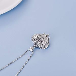 AOBOCO 925 Sterling Silver Nurse Necklace with Caduceus Angel Wing Heart Charm, Nurse Jewelry Gift for Doctor Nurse Medical Student, Made with Austrian(Blue-purple)