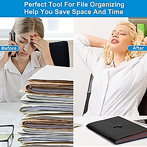 Expanding File Folder - 13 Pockets Accordion File Holder Organizer Say Goodbye to Cluttered Desks and Disorganized Documents - Get Your Home and Office Organized
