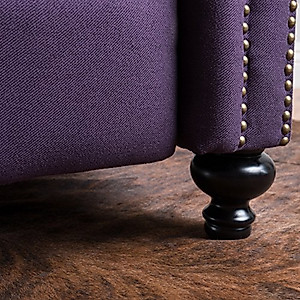 GDFStudio Waldo Tufted Wingback Recliner Chair(Plum)