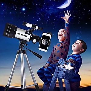 Telescope for Kids Adults Beginners - 15X-150X High Power Astronomical Refractor Telescope Portable Travel Telescope for Adults Cool Astronomy for Christmas, White
