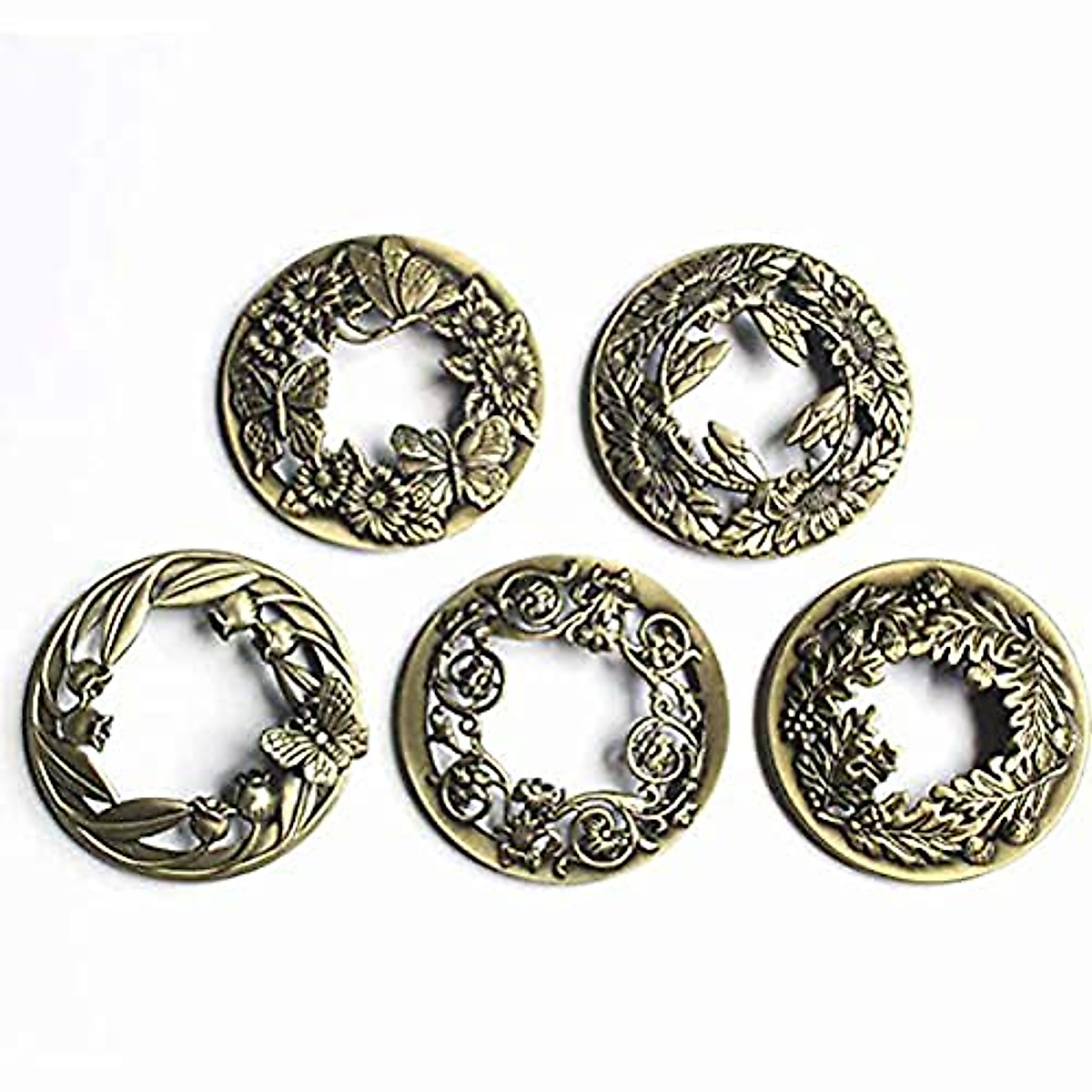 JIEQIJIAJU Jar Candles Toppers, Antique Candle Topper Cover Metal Candle Top Lid Accessories Shades Sleeves for Jar Candles Decor, 2.8" Diameter