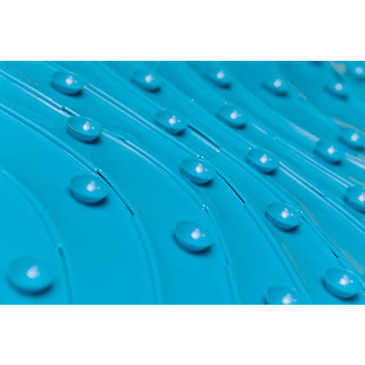 Boon B11192 RIPPLE Textured Non Slip Baby Bath Tub Mat with Hanging Hook and Drain Holes, Blue