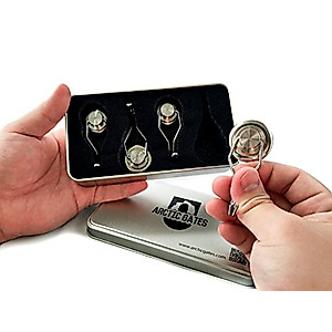 Arctic Strong Magnetic Swivel Hooks with Storage Box, Chrome Steel (Pack of 4)