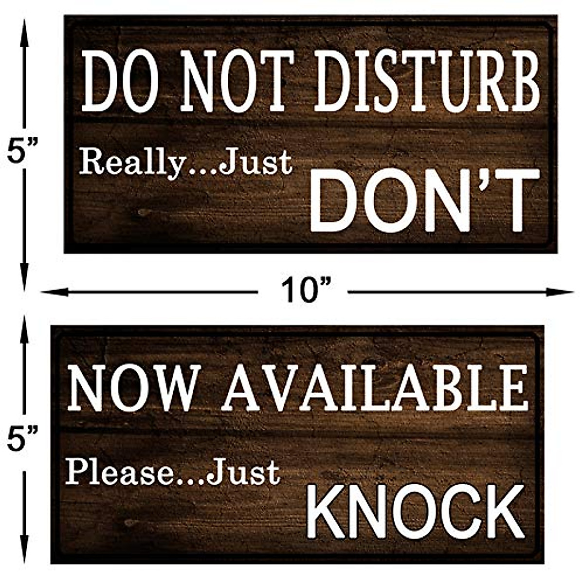 WSNIHO Do Not Disturb Door Hanger Sign, Door Knocker Please Note Sign for Keeping Away Strangers (10 x 5 inches)…