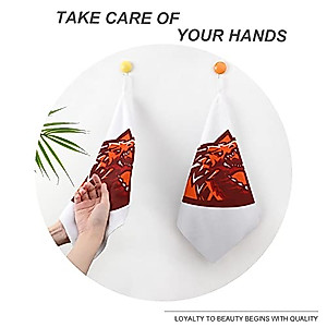 Lurnise Hand Towel Dragon Hand Towels Dish Towel Lanyard Design for Bathroom Kitchen Sports