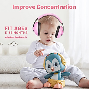 Baby Noise Cancelling Headphones, Toddler Ear Protection (0-3 Years),Baby Plane Travel Essentials,Newborns Sound Proof Ear Muffs for Flying,Infant Airplane Must Have Accessories for Hearing Protection