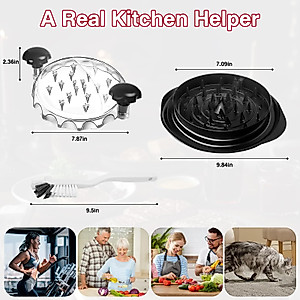 Latest Chicken Shredder Tool Twist -10.8 Inches Large Meat Shredder Tool Twist With Cleaning Brush, Visible Shredded Chicken Tool Chicken Breast Shredder, Ergonomic Handle, Dishwasher Safe, Anti-Slip