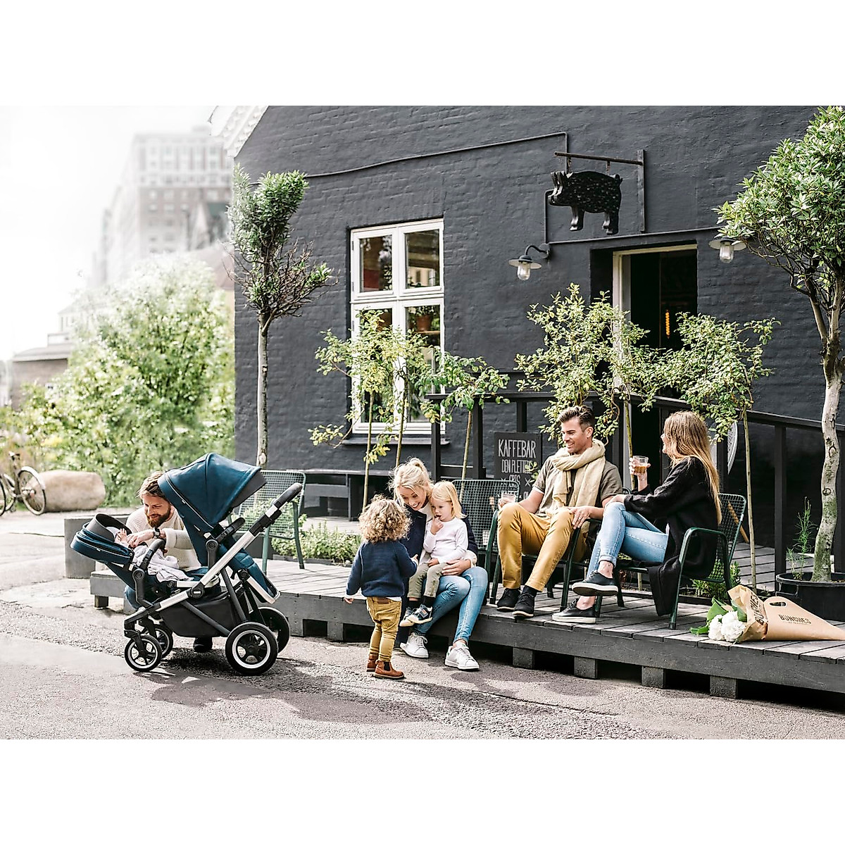 Thule Sleek City Stroller, Grey Melange