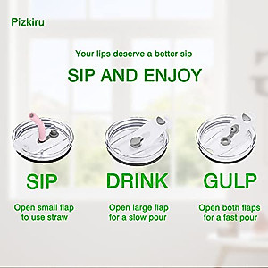 Pizkiru Vacuum Insulated Cup with Handle 24 OZ,Stainless Steel Coffee Mug with Handle, Lid and Straw,Keep Drinks Hot 8 Hours,Sweat Proof,Dishwasher Safe,BPA Free