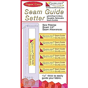 Guidelines4quilting Super Easy Seam Guide Setter, 4.75"X1.25"X.125"