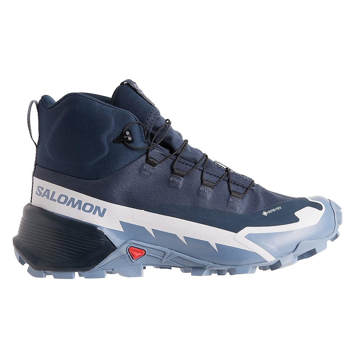 Salomon Cross MID Gore-TEX Hiking Boots for Women, Lead/Stormy Weather/Charlock, 9.5