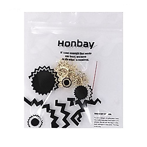 Honbay 20pcs Fake Septum Clicker Nose Ring Rhinestone Non Piercing Hanger Clip Body Jewelry (Gold)