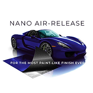 VViViD+ Ultra Gloss Neptune Pearl Blue 1.5ft x 5ft Vinyl Car Wrap Premium Paint Replacement Film Roll with Nano Air Release, Stretchable Cap Liner, Self Adhesive, Indoor Outdoor