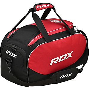 RDX Kit Bag Gym Duffle Sports Holdall Gear MMA Fitness Exercise Equipment Backpack Hiking Luggage Shoulder Sportswear Lightweight Rucksack Handles Running Zipper Travel Carry on Shoe Compartment