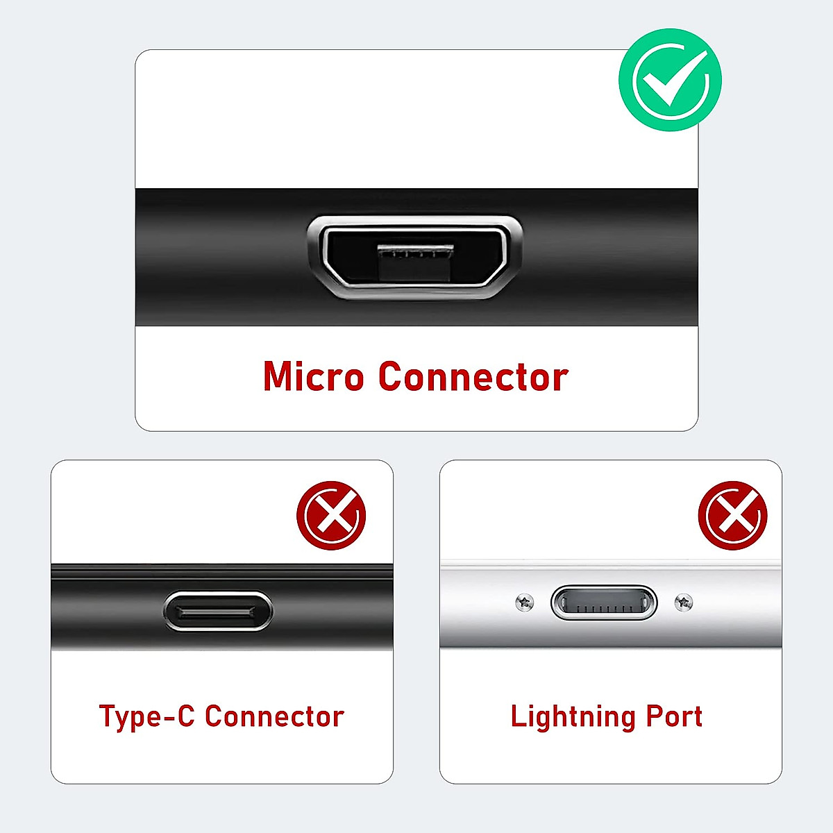 XUANMEIKE Charger Cable for Xbox One Controller, 2 Pack 10FT Super Long Nylon Charging Cable, Compatible with Xbox One S/X, PS4 Slim/Pro Controller, Android Phone (Black & Red)