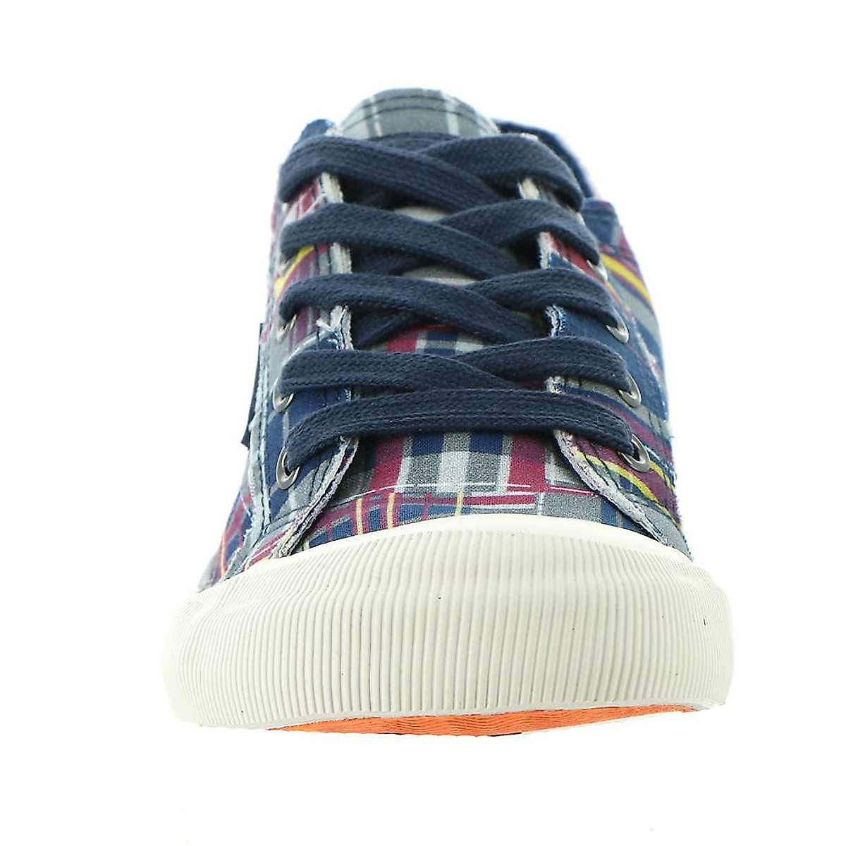 Rocket Dog Women's Jazzin Bridger Patchwork Cotton Sneaker, Blue Multi, 6.5