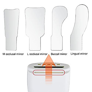 Yuland Dental Electric LED Photography Mirror Automatic Defogging Imaging Occlusal Reflector Mirror, Wireless Charger & Fan with 4 Interchangeable Mirrors, FBA Shipment