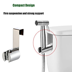 2 Pack Bidet Sprayer Holder for Toilet Attachment Bathroom Hanging Bracket for Handheld Shower Toilet Bidet Sprayer,Stainless Steel Toilet Tank or Wall Mounted Bathroom Head Hold