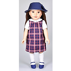 Kindred Hearts Dolls Paige Brown Hair Brown Eyes PVC Girl Doll, Brunette, 18" (Amazon Exclusive)