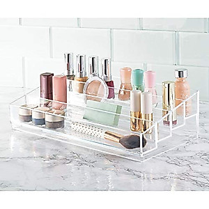 iDesign Tiered Cosmetics & Nail Polish Organizer, The Clarity Collection – 12.75 IN X 6.5IN X 3.75 IN, Clear