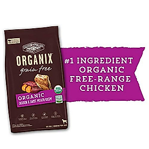 Castor and Pollux ORGANIX Grain Free Dog Food, Chicken and Sweet Potato Organic Dog Food Recipe - 4 lb. Bag
