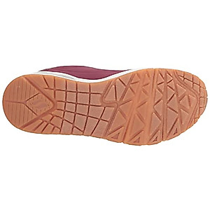 Skechers Women's UNO-Shimmer Away Sneaker, Burgundy, 7.5