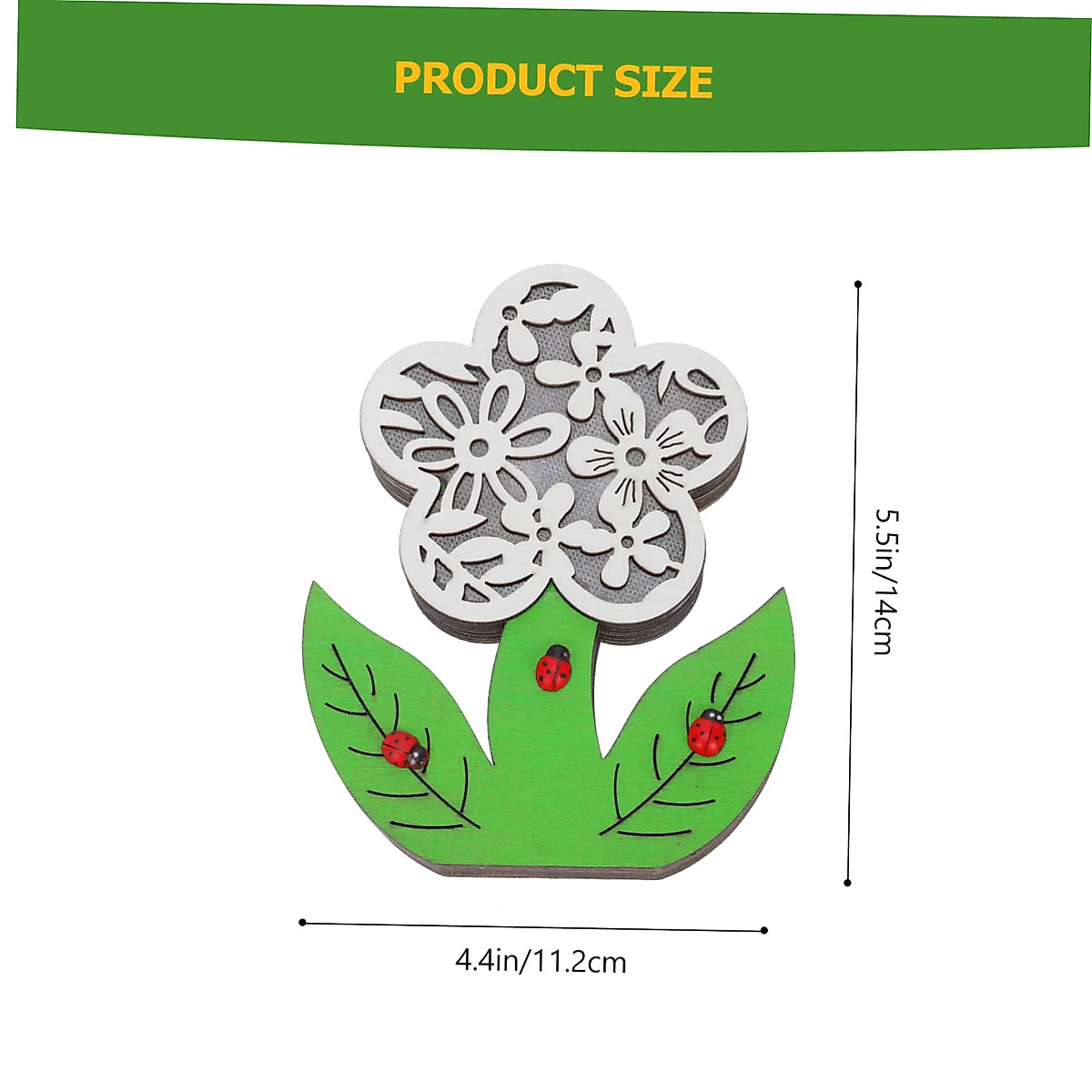 DOITOOL Floral Table Night Light Decor Wooden LED Light Indoor Night Lamp for Home Office Decoration