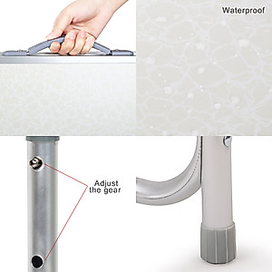 H&B Luxuries Portable Height Adjustable Aluminum Folding Camping Table with Carry Handle FT-ACFT1