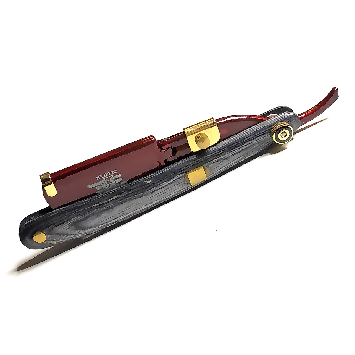 Special Edition Black, Gold, and Maroon Shaving Professional Straight Edge Razor Knife - Cut Throat Shavette - All Purpose Shaver