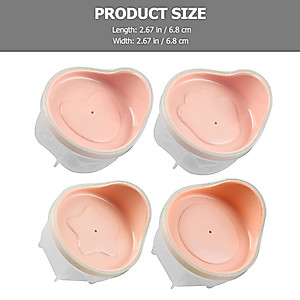 HEMOTON 4pcs Children Steamed Egg Mold Donut Mold Ice Cubes Chocolate Silicone Cupcake Egg Tart Molds Pancake Poaching Rings Diy Mold Pudding Jars Pudding Containers Self Made Pp Baby Mug