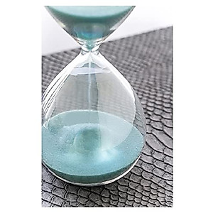The Rug Market Hourglass with Jade Color Sand Iridescent Hour Glass, 8x3x3