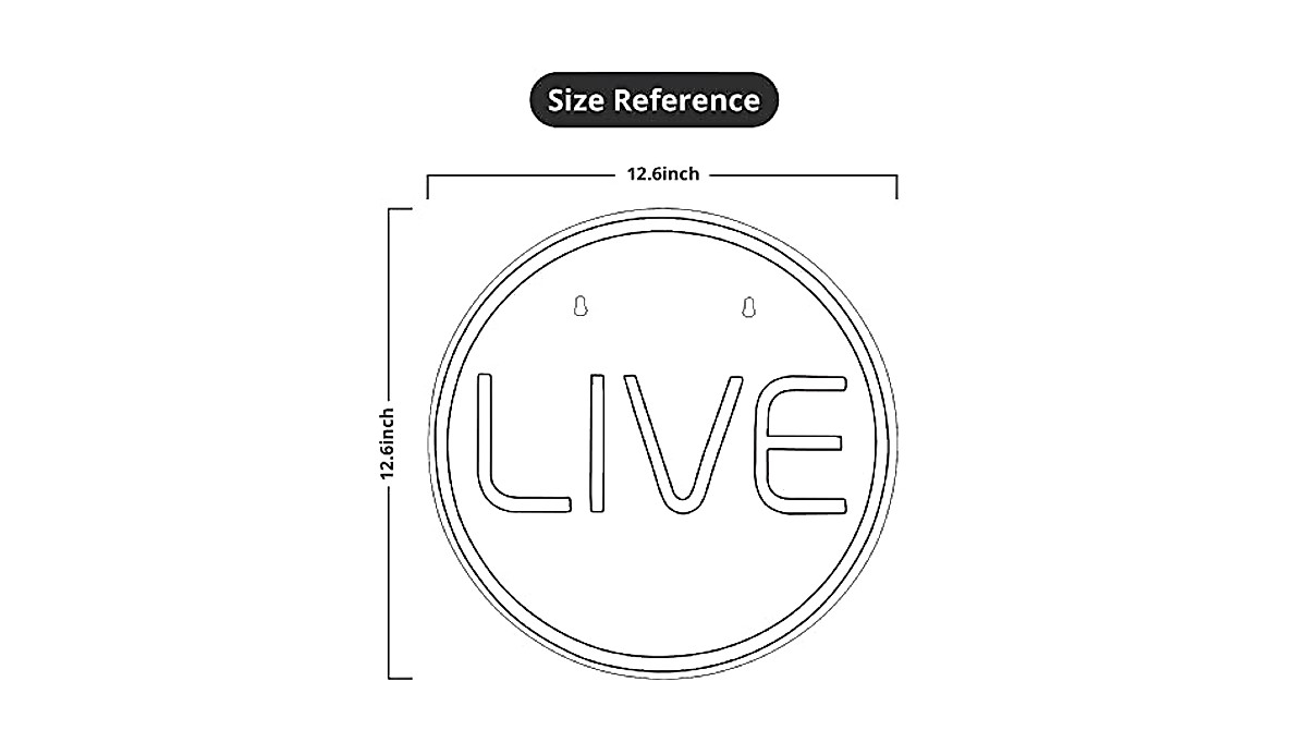 Lumoonosity LIVE Neon Sign for Streamers & Gamers - Bright LED Light