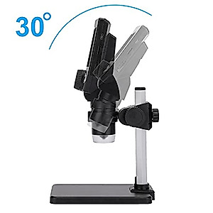 LXXSH Electronic USB Microscope 1-1000X Digital Soldering Video Microscopes 4.3" LCD Magnifying Camera Metal Stand Magnifier