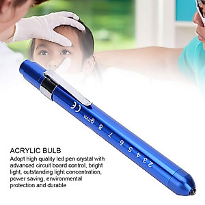 ZJchao LED Penlight Professional Portable Diagnostic Lamp Clinical Pen Ophthalmic Examination Pupil Check Pen Light for Doctor Nurse(Blue)