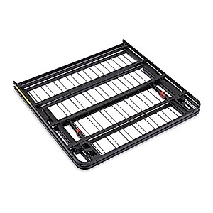 Amazon Basics Foldable Metal Platform Bed Frame with Tool Free Setup, 18 Inches High, Sturdy Steel Frame, No Box Spring Needed, Twin, Black