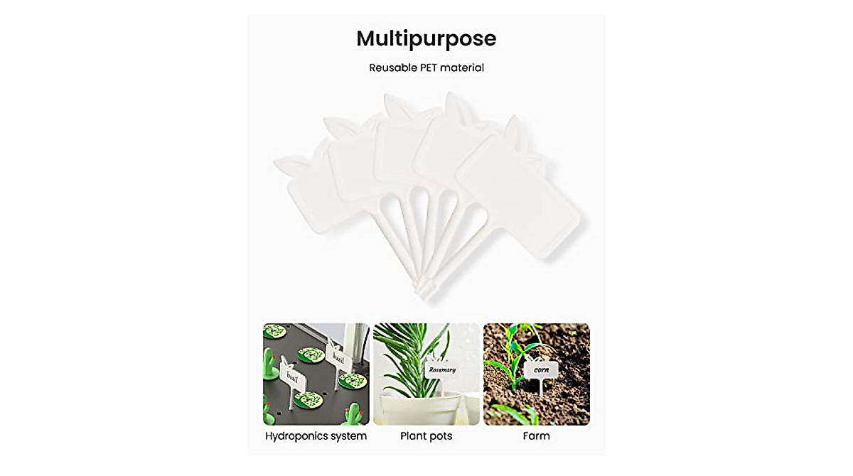 iDOO Hydroponics Garden Kit with Labels and Cactus Covers