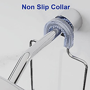 Neahom Adjustable Hanging Shower Caddy Shelf, Hanging Over Shower Head Shower Caddy Bathroom Organizer, Rustproof Storage Shower Rack Holder with Soap Dish and Hooks for Towel, Razor and Sponge Silver