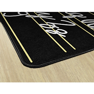 Flagship Carpets Handwriting Samplers ABC Children's Floor Area Rug for Indoor Classroom or Home Learning Area, Kids Room or Educational Play Mat, 7'6" x 12', Rectangle