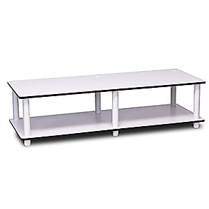 Furinno Just No Tools Wide TV Stand, White