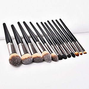 Inner Corner Brush Tools Eyebrow Makeup Foundation 12PCS Brush Cosmetic Sets Wooden Brush Eyeshadow Brush Travel Makeup Brushes