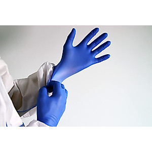 Inspire Nitrile Gloves | THE ORIGINAL Quality Stretch Nitrile Exam Cobalt Blue | Chemical Resistant Gloves | 4.5 Gloves