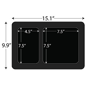 SeaDek Foam | Cell Phone & Accessories Boat Dash Holder | 3M Adhesive Backing | Separate Compartments for Cell Phones & Fishing/Boating Tools | Durable Accessory Holder | Black