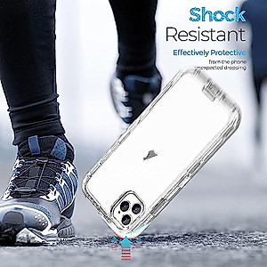 ORIbox for iPhone 14 Pro Max Case Clear, [10 FT Military Grade Drop Protection], Transparent Heavy Duty Shockproof Anti-Fall Case for iPhone 14 Pro Max Phone Case,6.7 inch,3 in 1, Crystal Clear