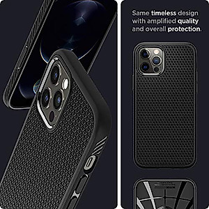 Spigen Liquid Air Armor Designed for iPhone 12 Pro Max Case (2020) - Matte Black